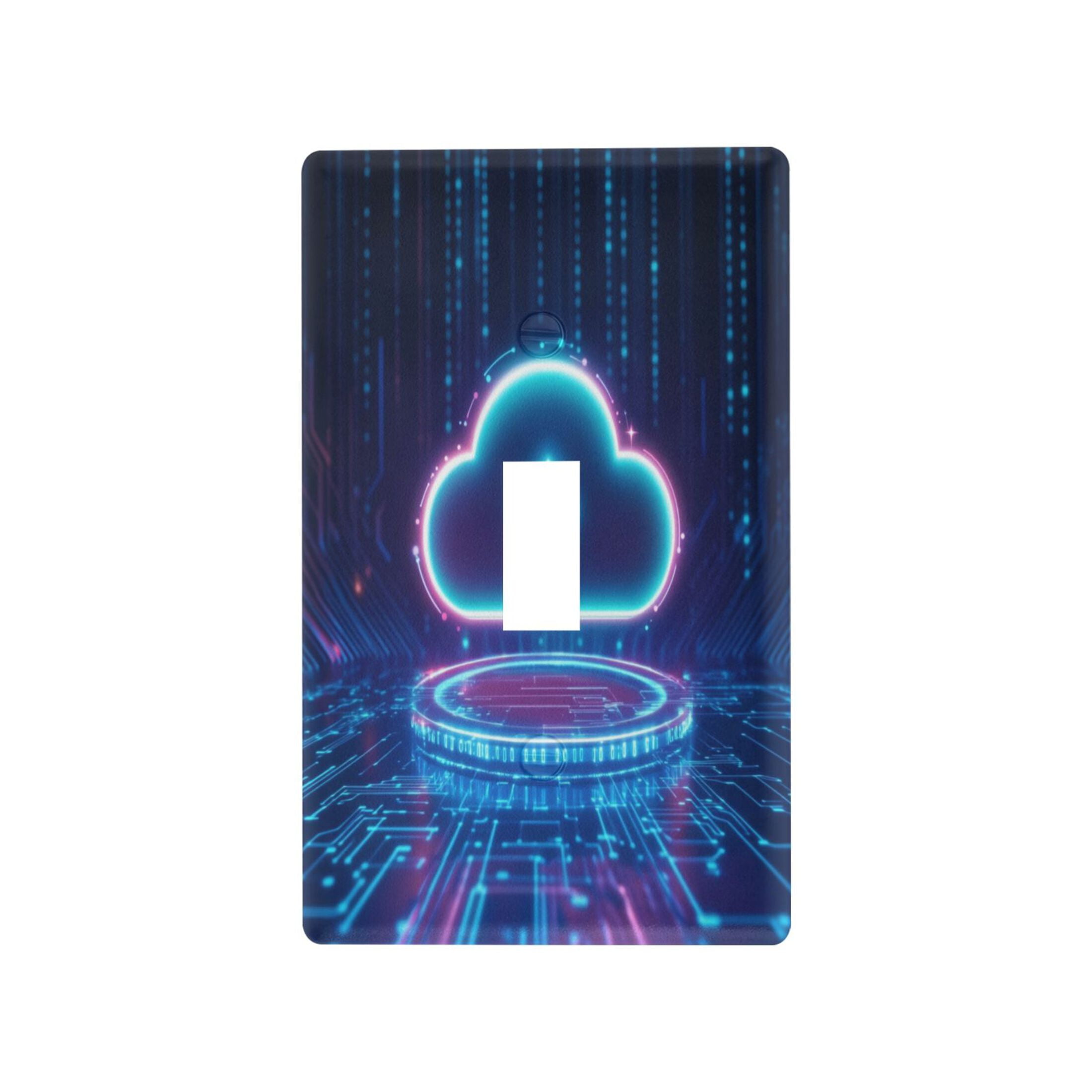 Glowing Cloud Icon Light Switch Cover Switch Plate Outlet Cover Plug ...