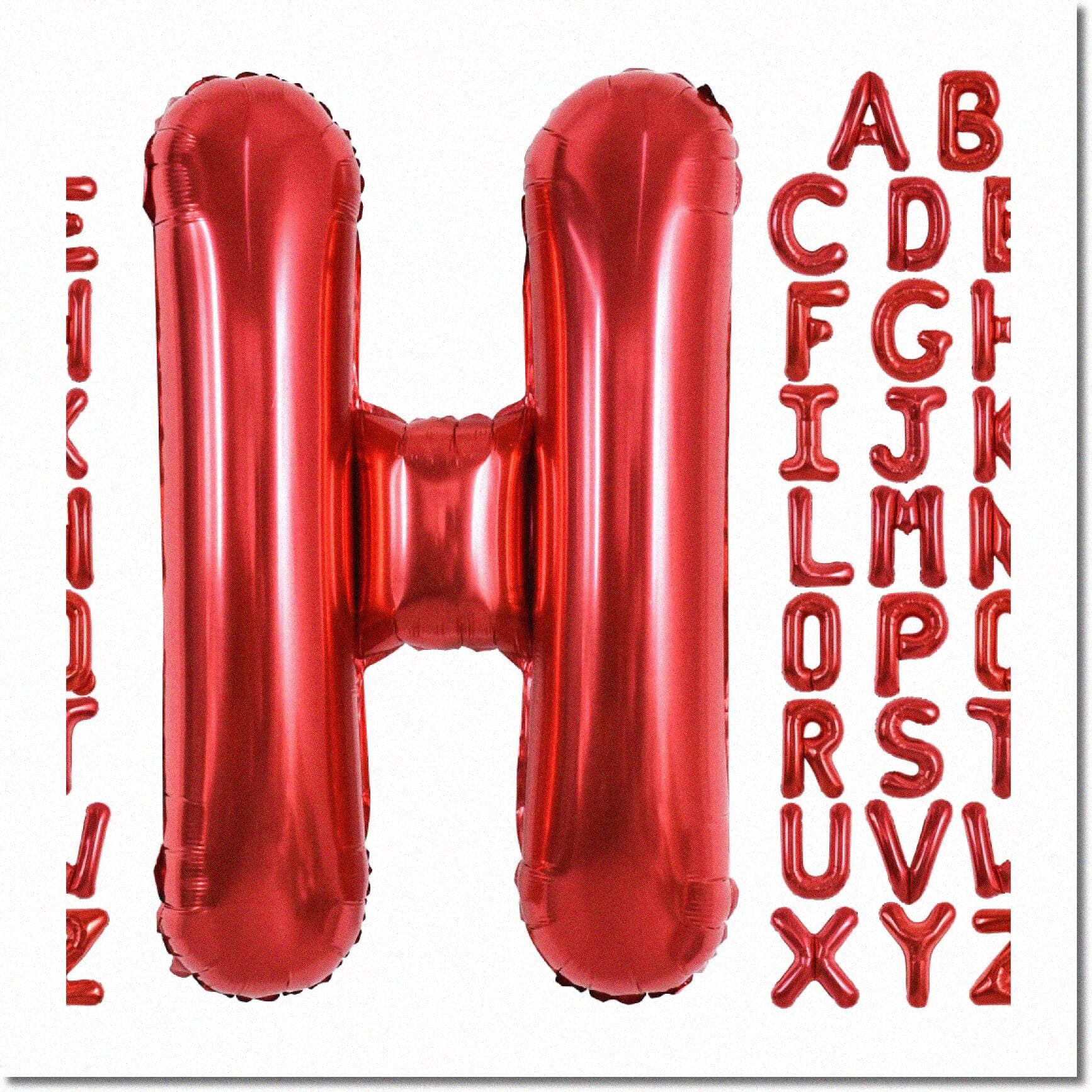 Glowing Crimson Alphabet Air Balloons - 40" Jumbo F & H Letters for ...