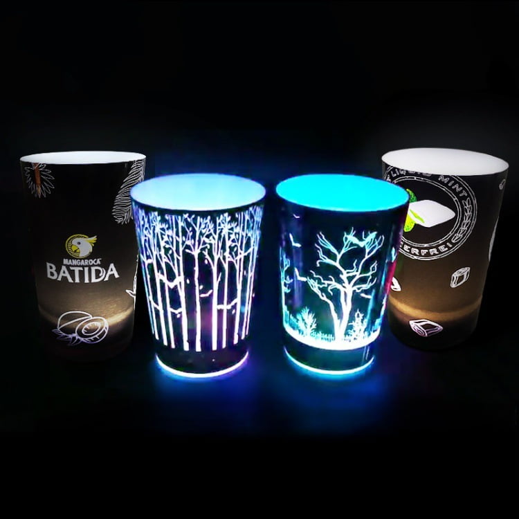 Glowing Cup LED Light-Up Cup Water-Activated Flashing Cup Bar Party ...