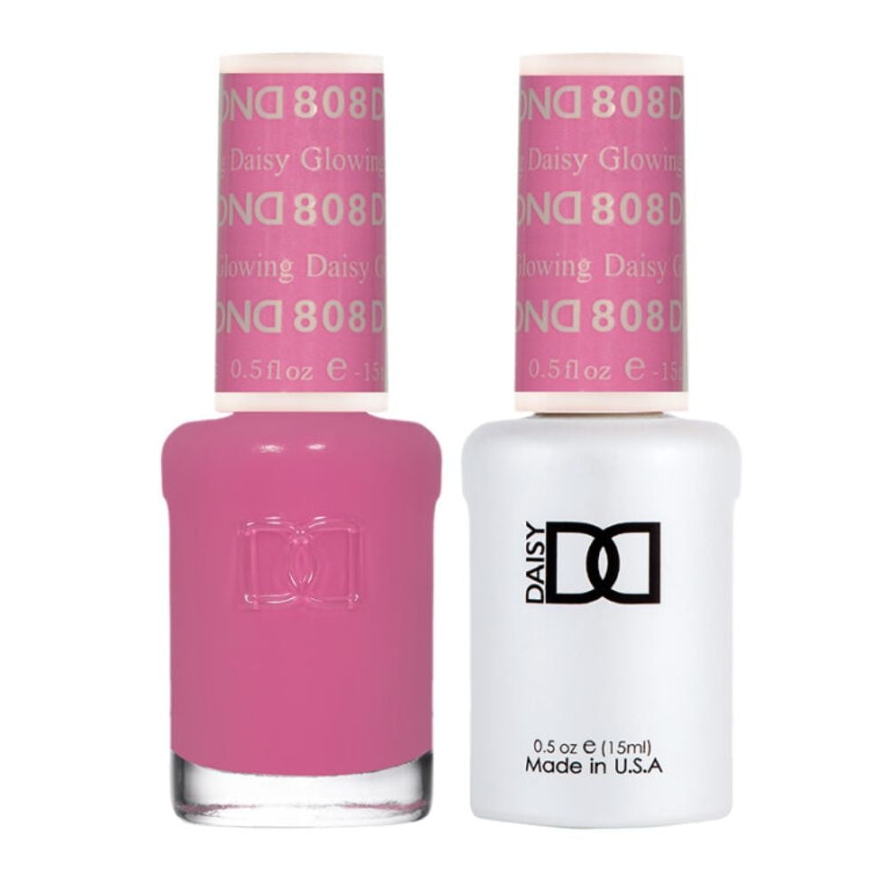 Daisy DND Glowing Daisy #808 Gel Polish & Matching Lacquer Set, Easy ...