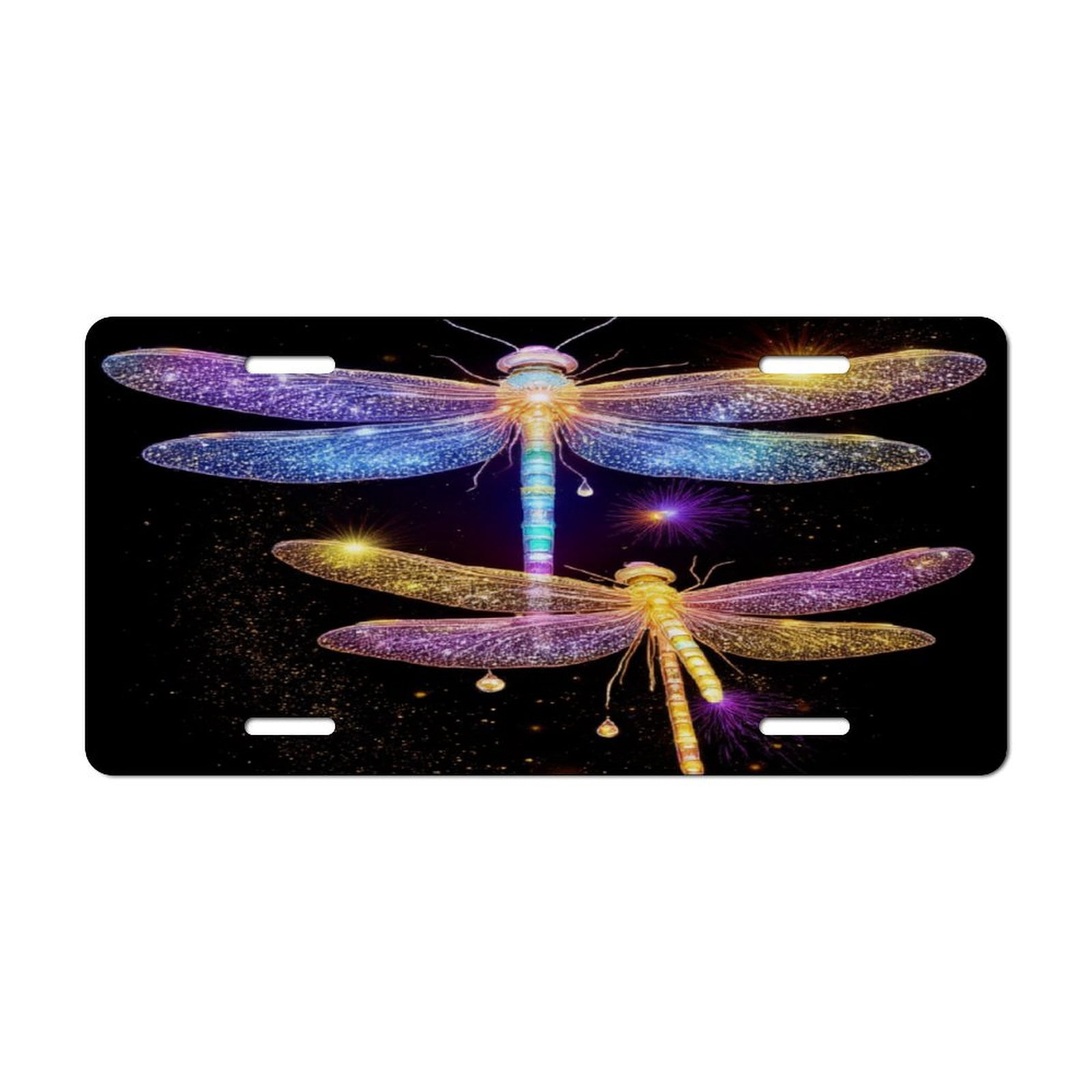 Glowing Dragonflies in Space Car Decorative Front License Plate,Vanity ...