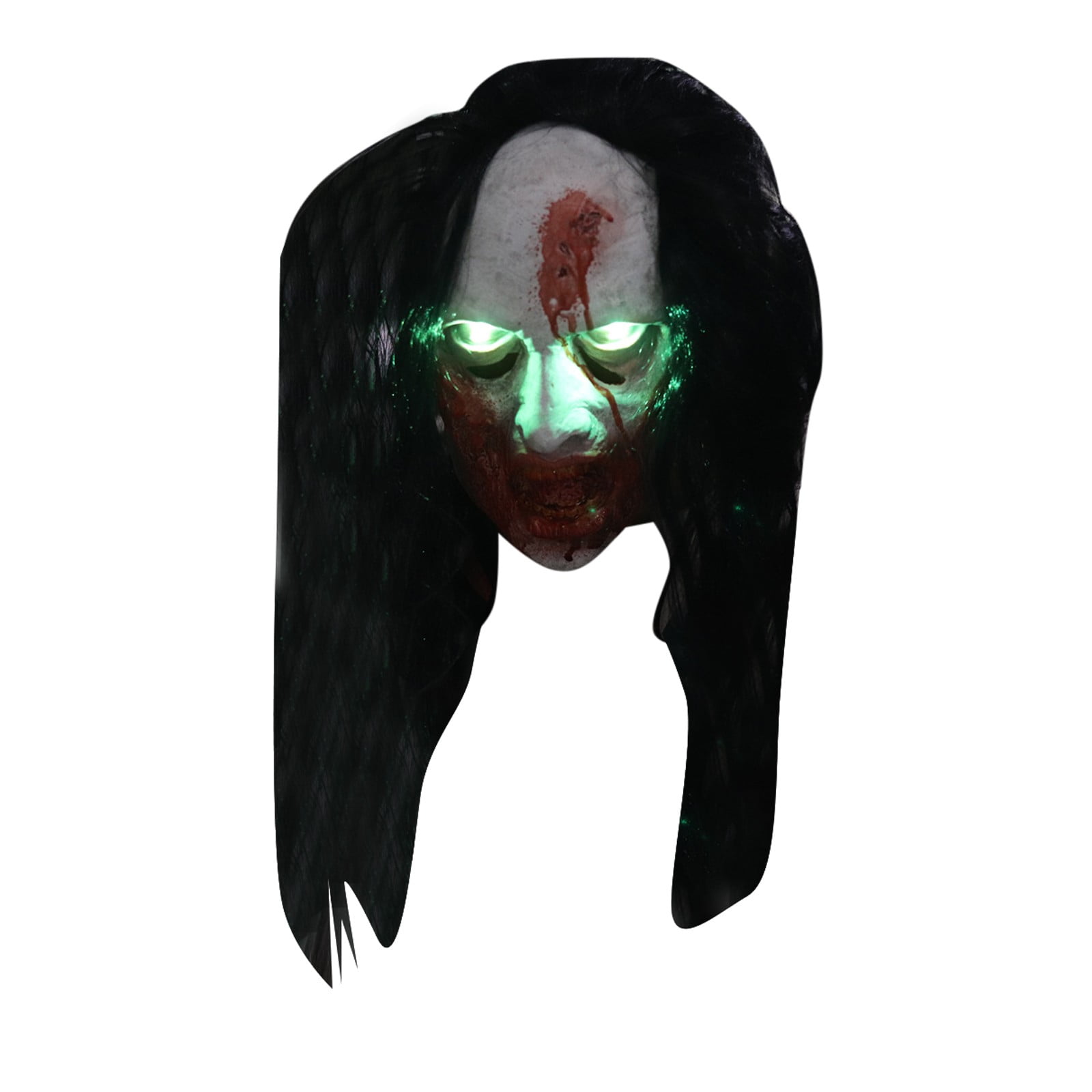 Glowing Eyes Scary Headgear Halloween Party Face Prop with Light Up ...