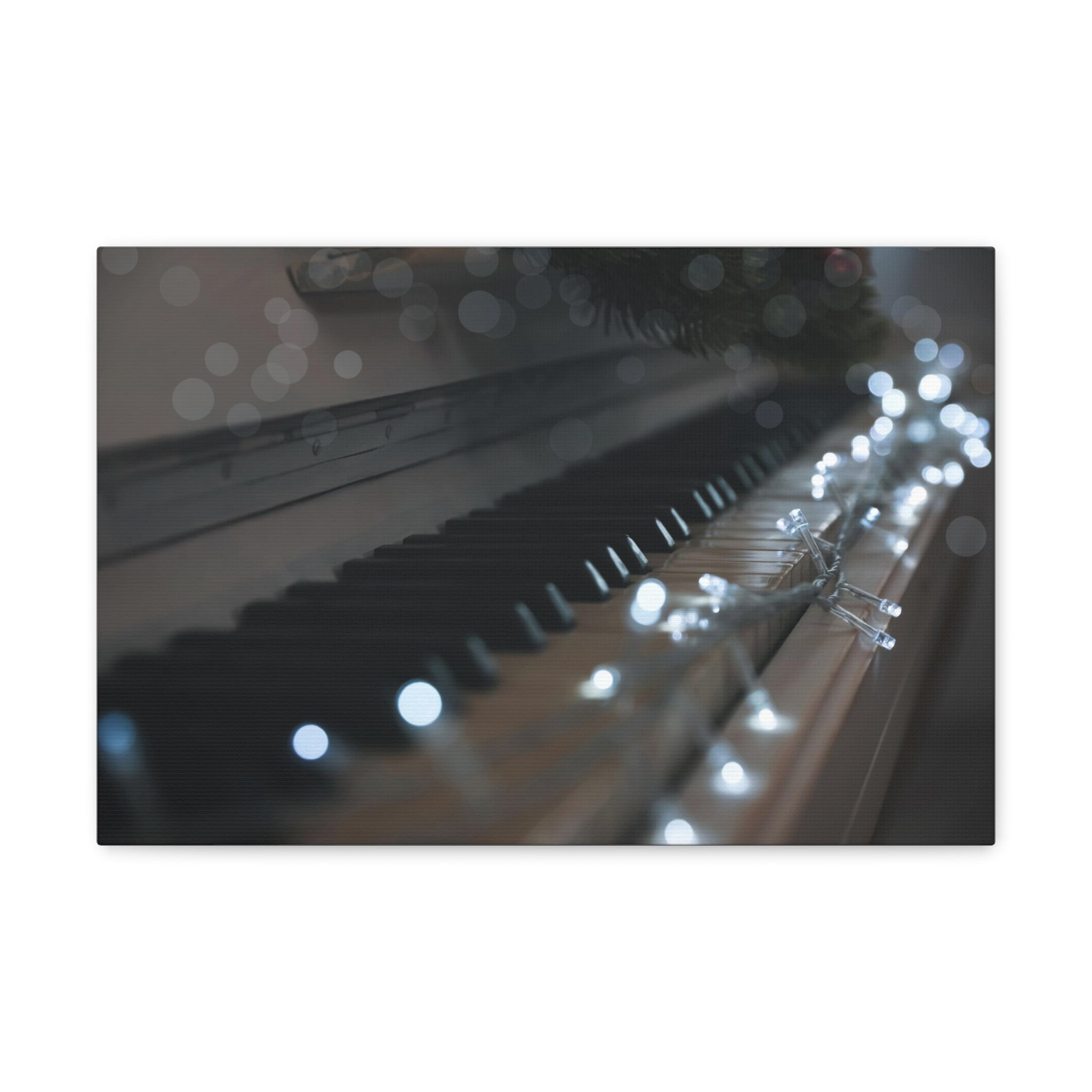 Glowing Fairy Lights on Piano Keys Music Lover's Delight Piano Keyboard ...
