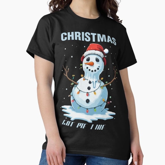 Glowing Frosty Melt Snowman Wrapped In Colorful Winter Spark Lights ...