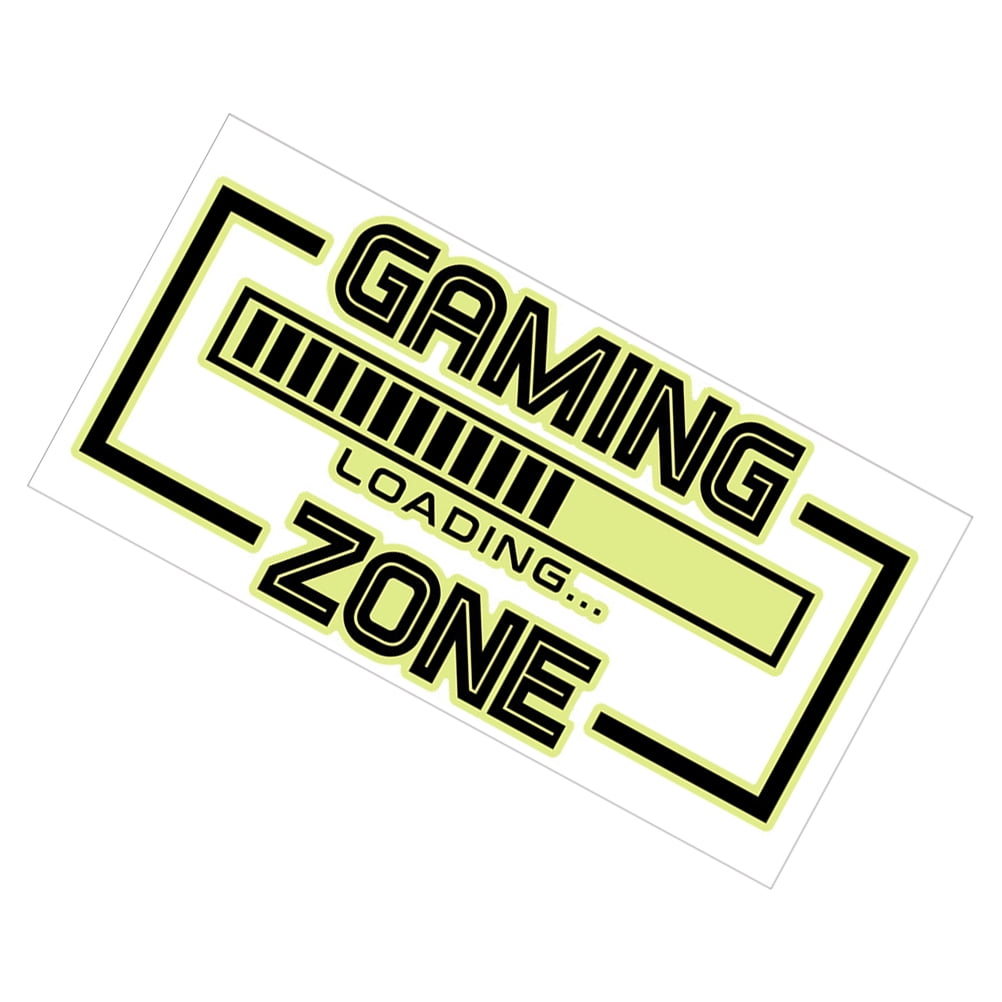 Glowing Gaming Zone Wall Sticker: Glow in The Dark Game Loading Wall ...