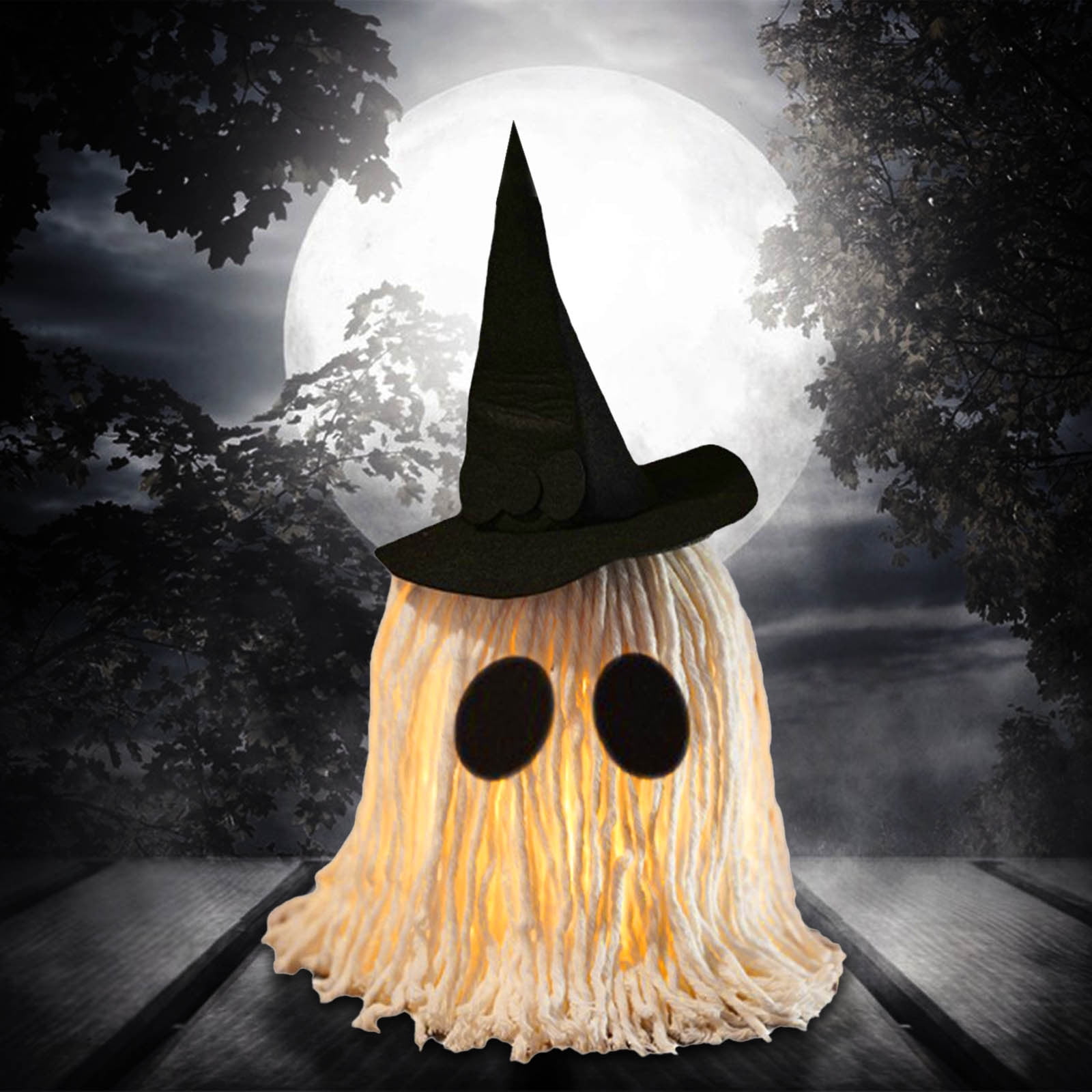 Glowing Ghost & Witch Hat Ornaments - Halloween Decorations for Venue ...