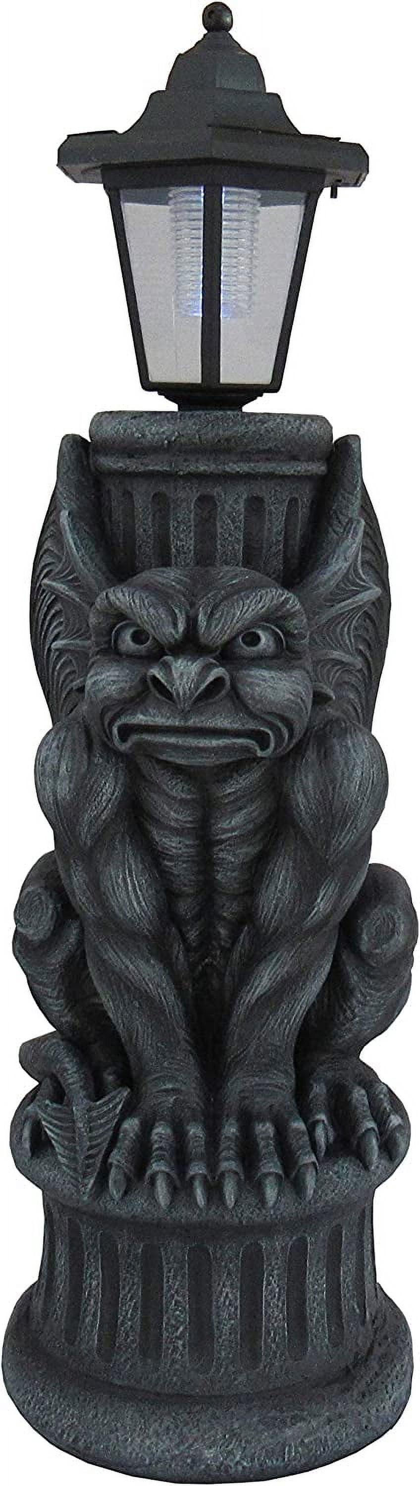 DWK "Glowing Grimace" Decorative Gargoyle Outdoor Solar Lamp | Gothic ...
