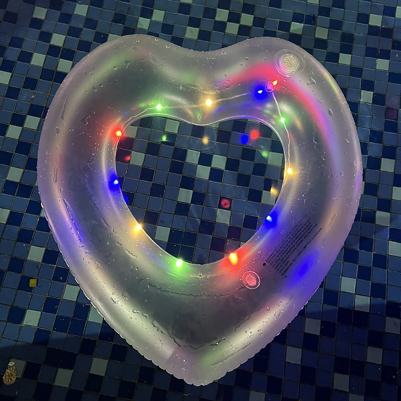 Glowing Inflatable Swimming Ring for Pool & Beach, Summer Party Float ...