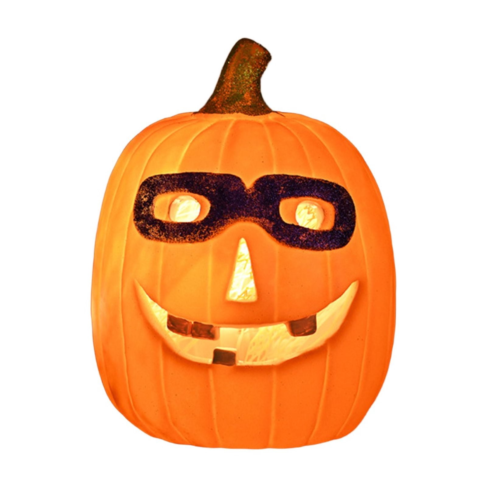 Glowing Jack O Lantern Decor - Halloween Pumpkin Lantern with LED ...