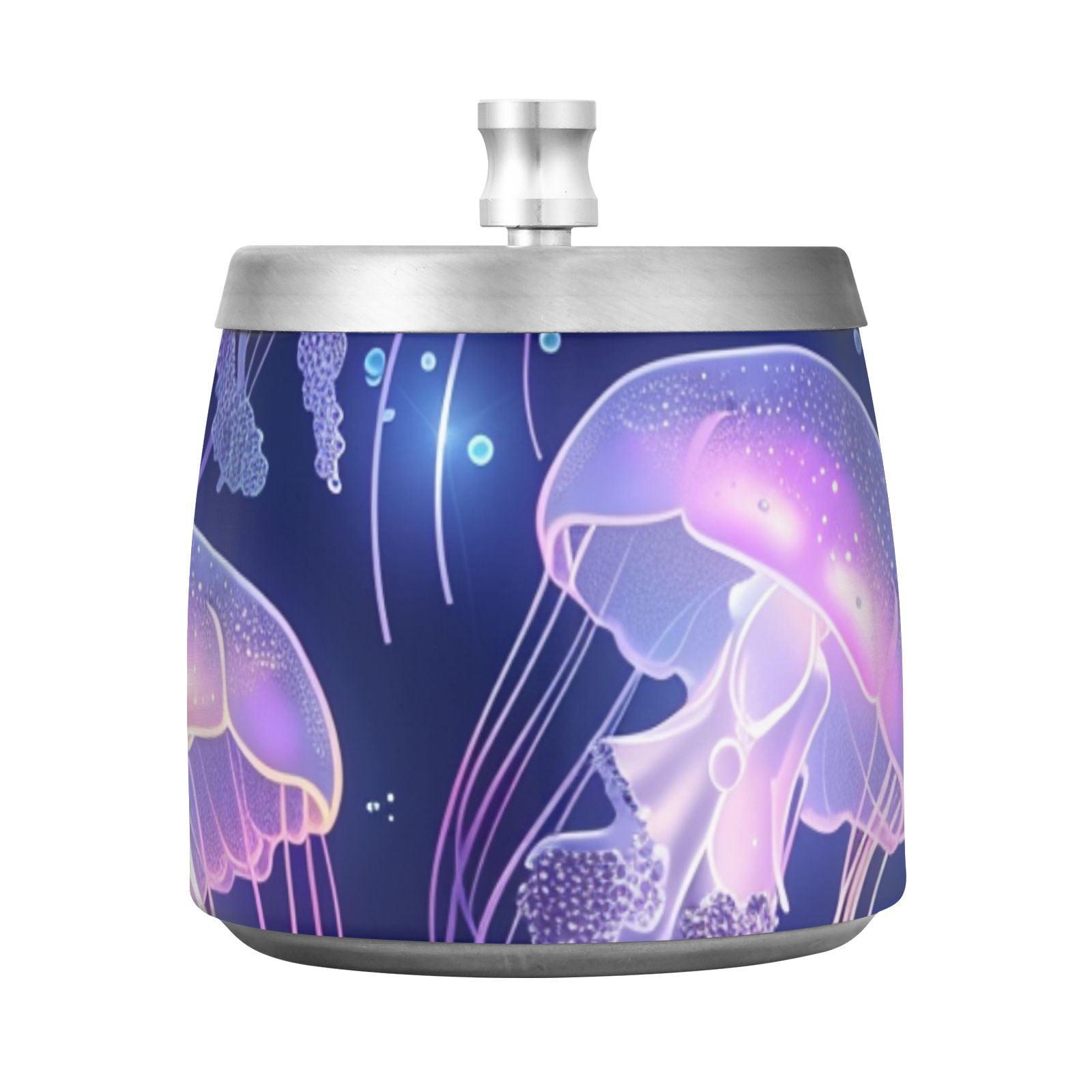 Glowing Jellyfish Bubbles Ashtray with Lid Smell Proof Cigarette ...