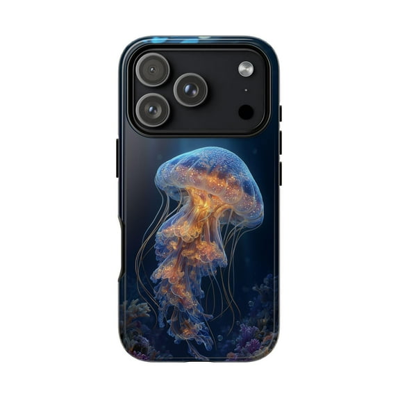 Glowing Jellyfish Celestial Ocean Glow Luminescent Scene Phone Case 17 16 15 14 13 12 11 Pro Max ...