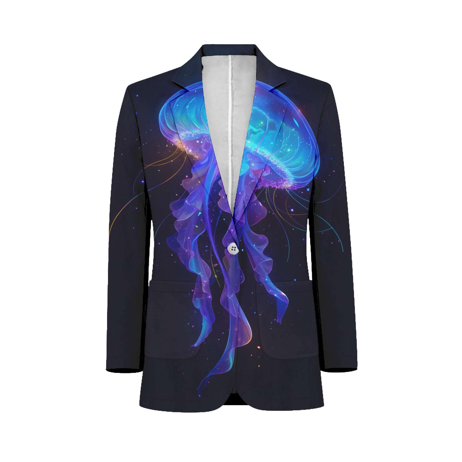 Glowing Jellyfish Floating In Sea Men's Suit Blazer Casual Party Wear ...