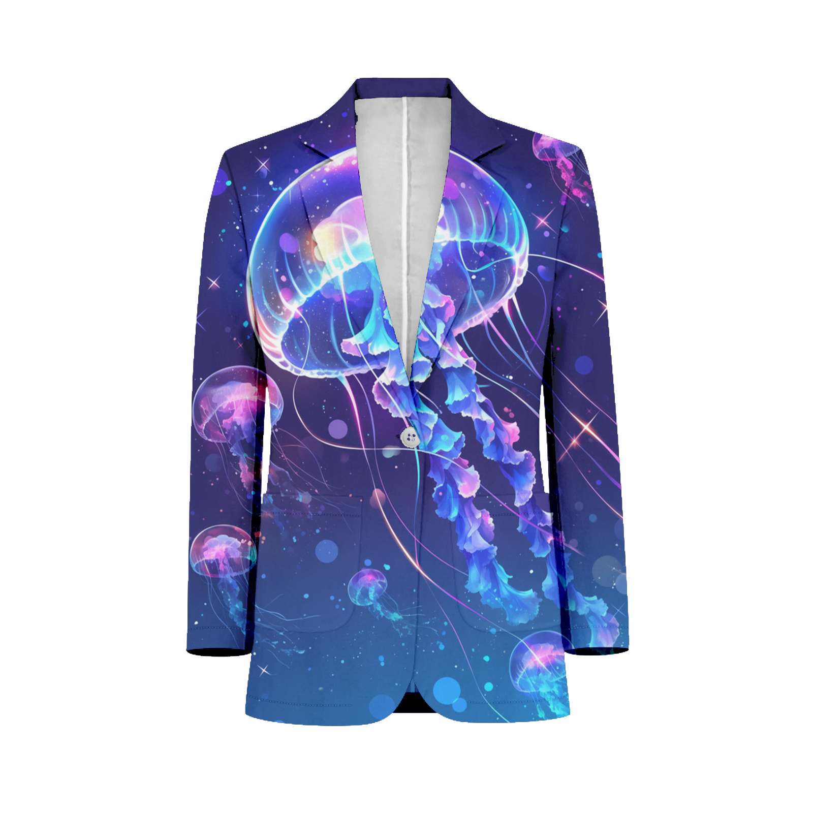 Glowing Jellyfish Floating In Sea Men's Suit Blazer Casual Party Wear ...