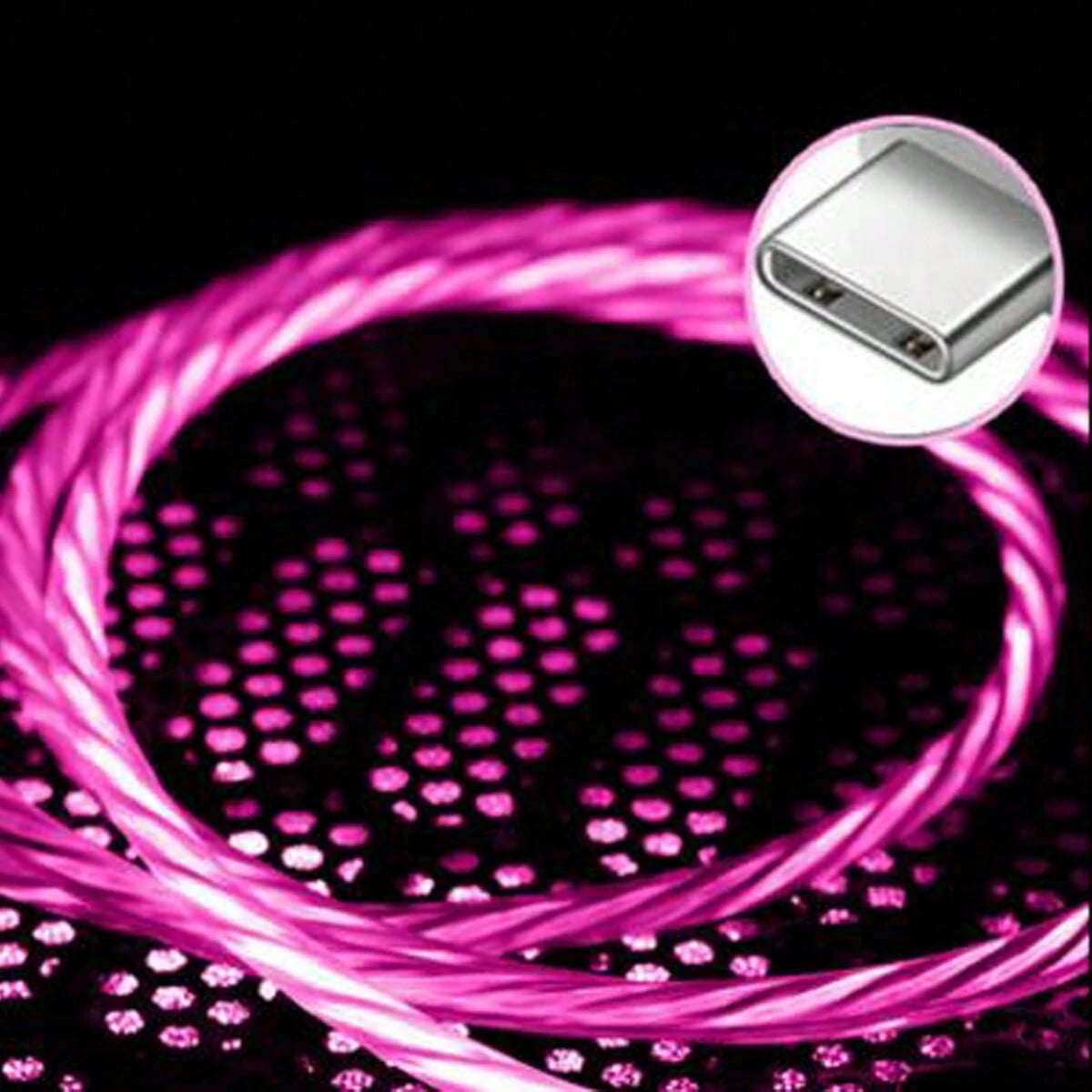 Glowing LED Light Type C Fast Charging Data Cable for Samsung Galaxy ...