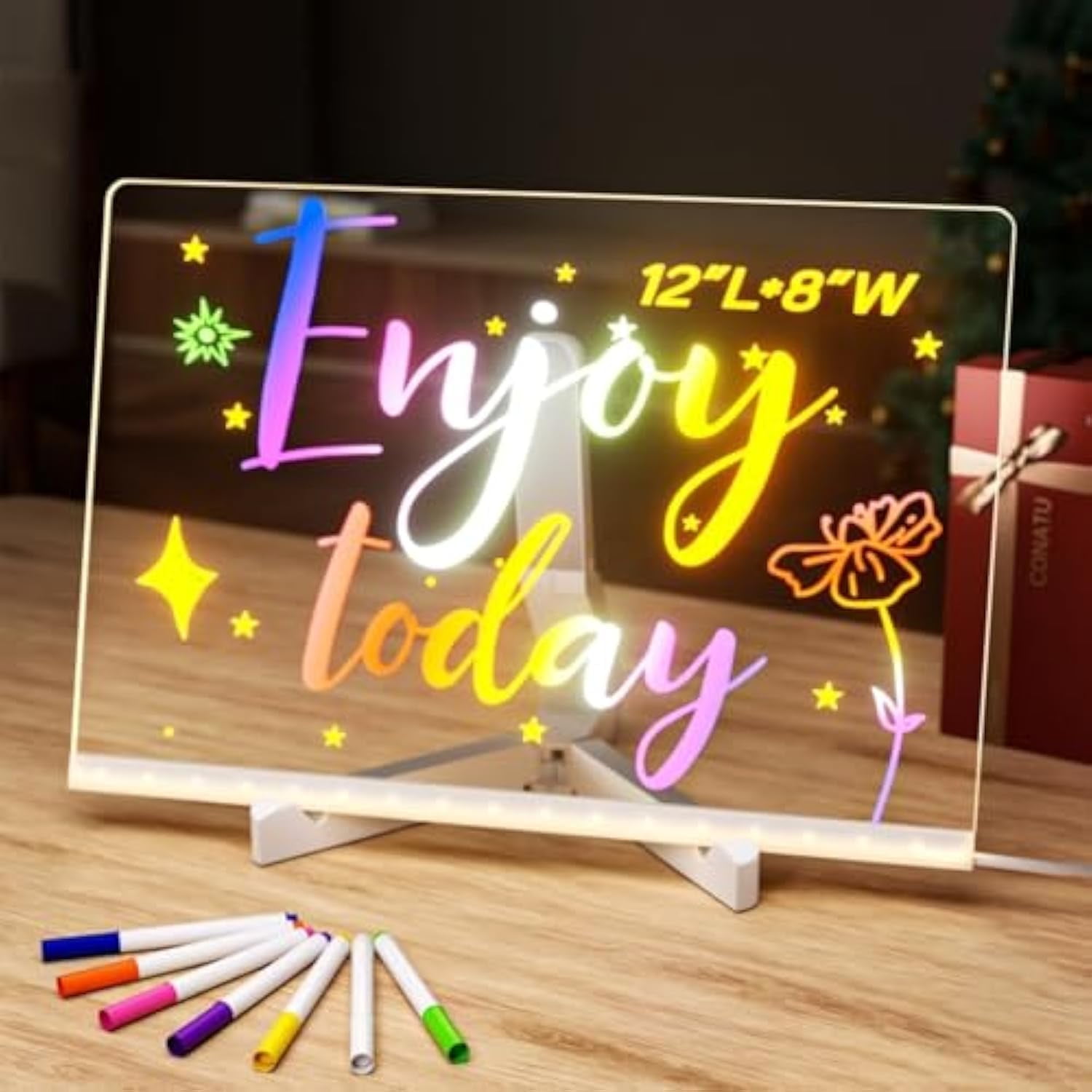 Glowing LED drawing Noteboard, Acrylic Light Drawing Board, LED Acrylic ...