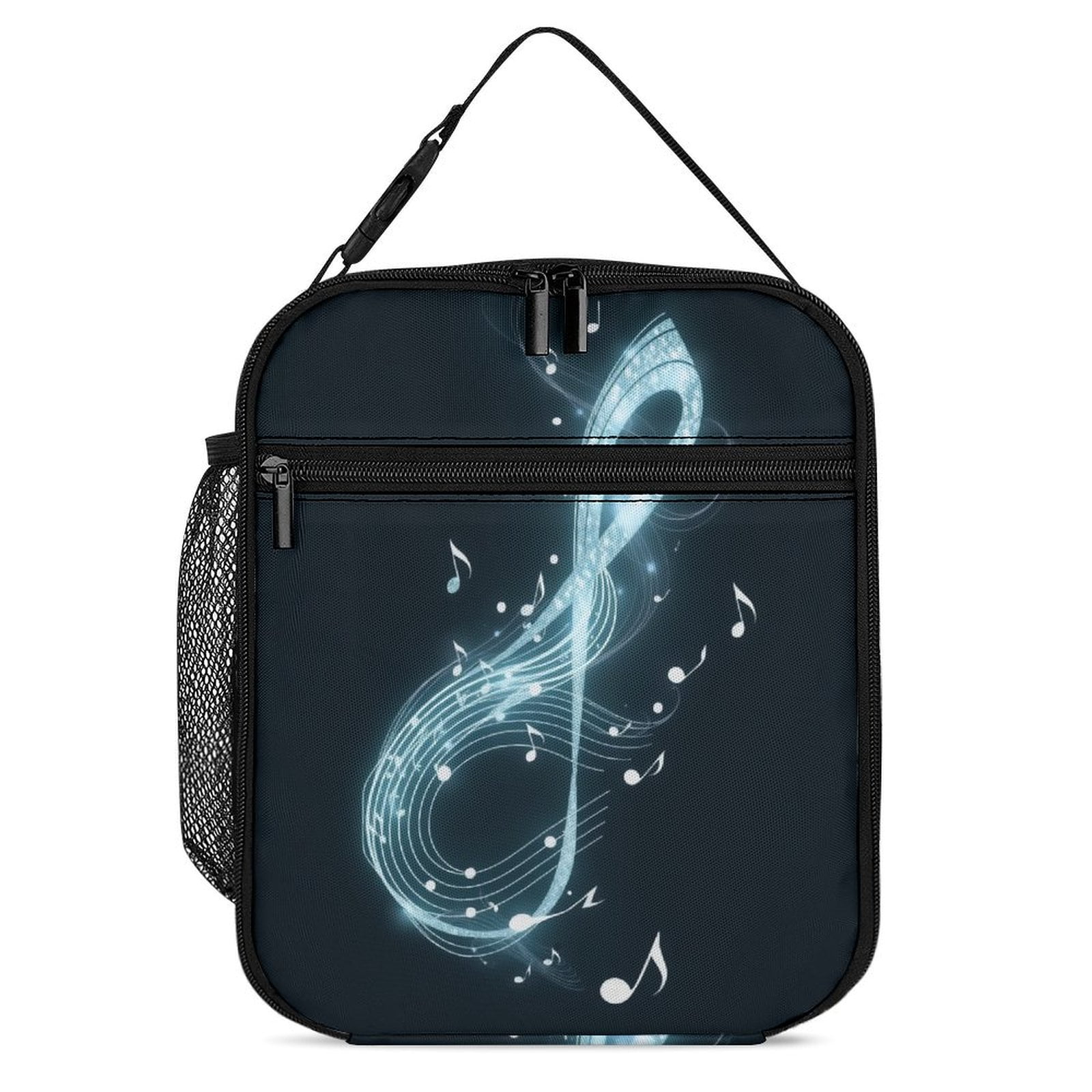 Glowing Musical Notes Lunch Bags Bag Reusable Lunch Container Large ...