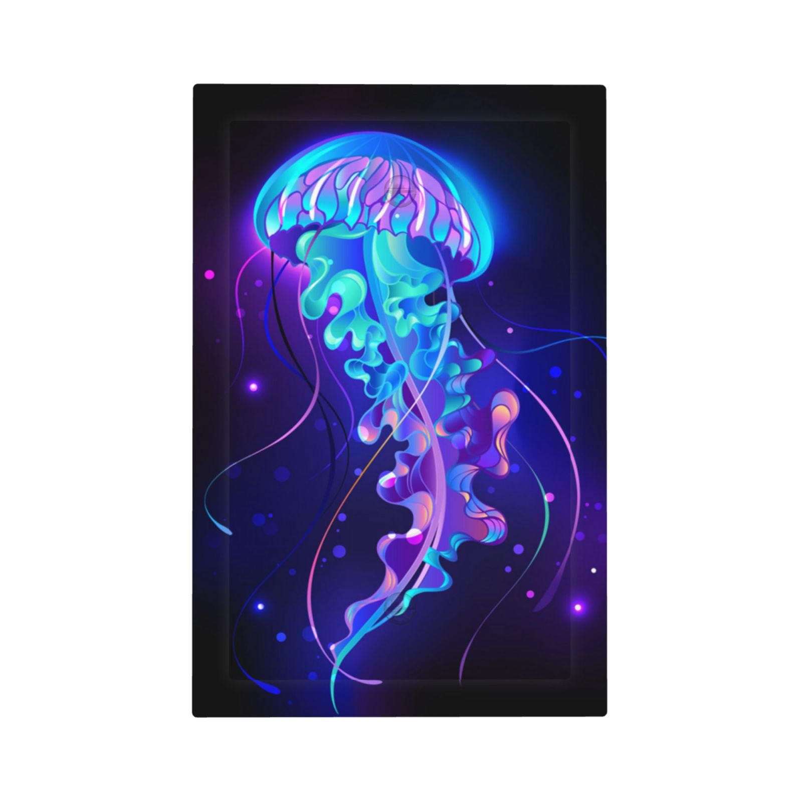 Glowing Neon Jellyfish No Device Blank Wall Plate 1 Gang Decorative ...