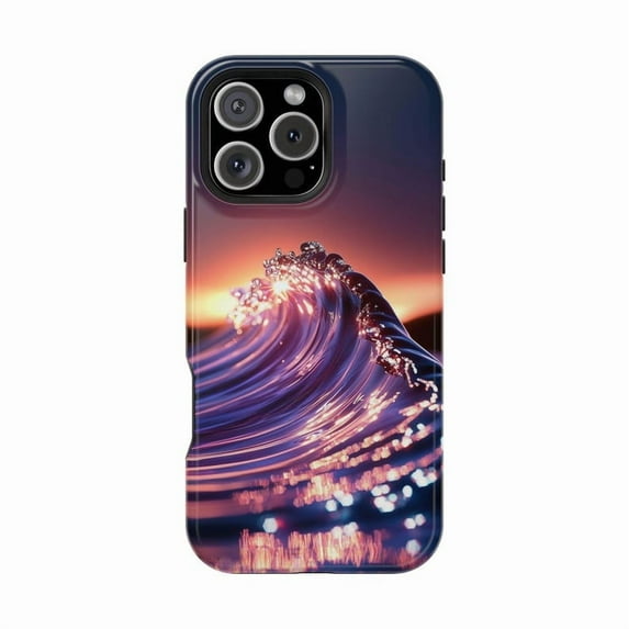 Glowing Ocean Wave Sunset Horizon Sea Light Case with iPhone 17 to 11 ...