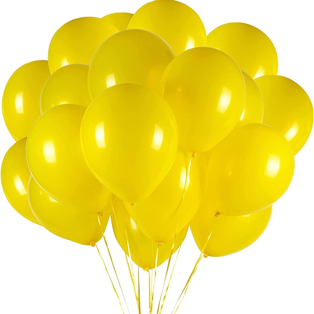 Glowing Party Companions, Yellow Balloons: 12 Inch Eco-friendly Latex ...