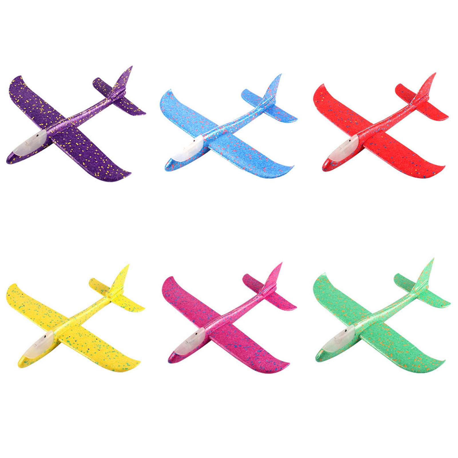 Glowing Plane Toy - LED Light-up Flying Glider Toy for Lawn with ...