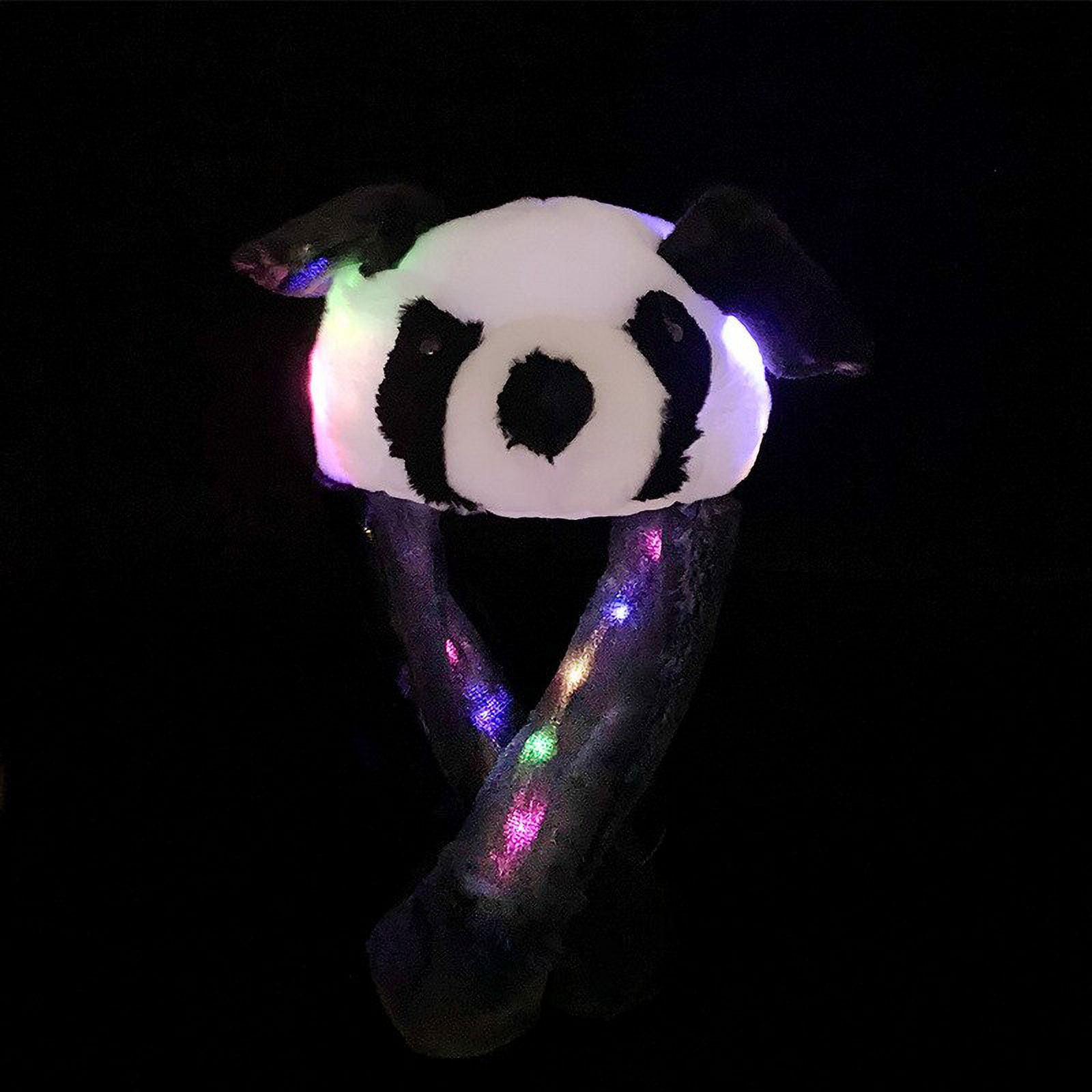 Glowing Plush Ear Moving Jumping Rabbit Hat Funny Glowing Ear Moving ...