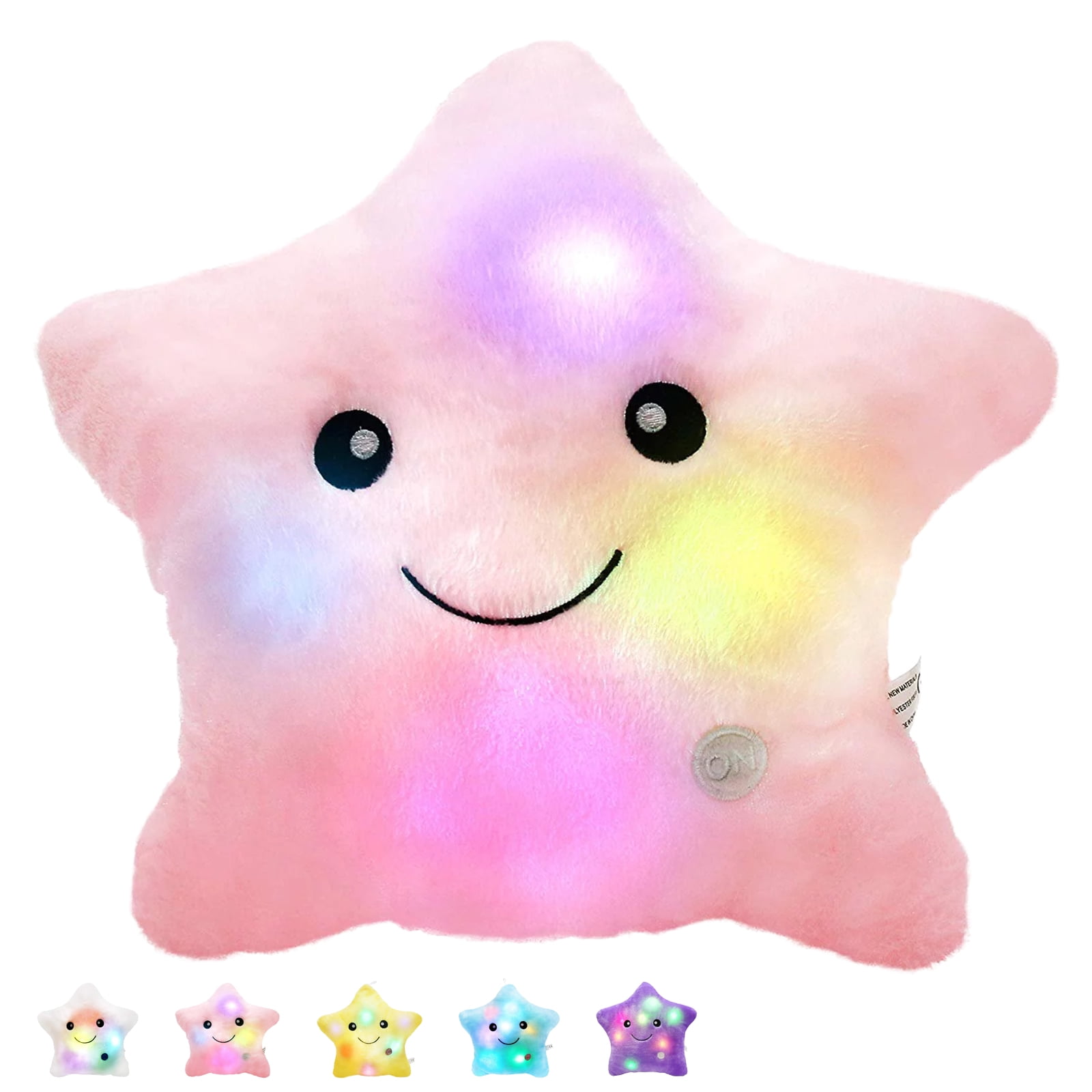 Glowing Plush Toy, Light up Star Pillow, LED Night Light Glowing ...