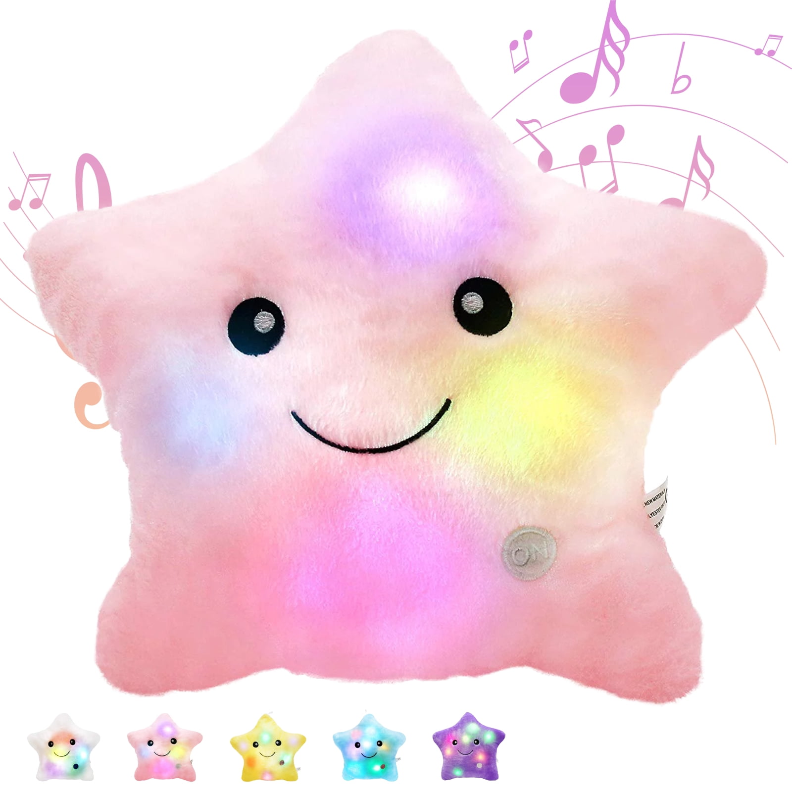 Glowing Plush Toy, Light up Star Pillow, LED Night Light Glowing ...