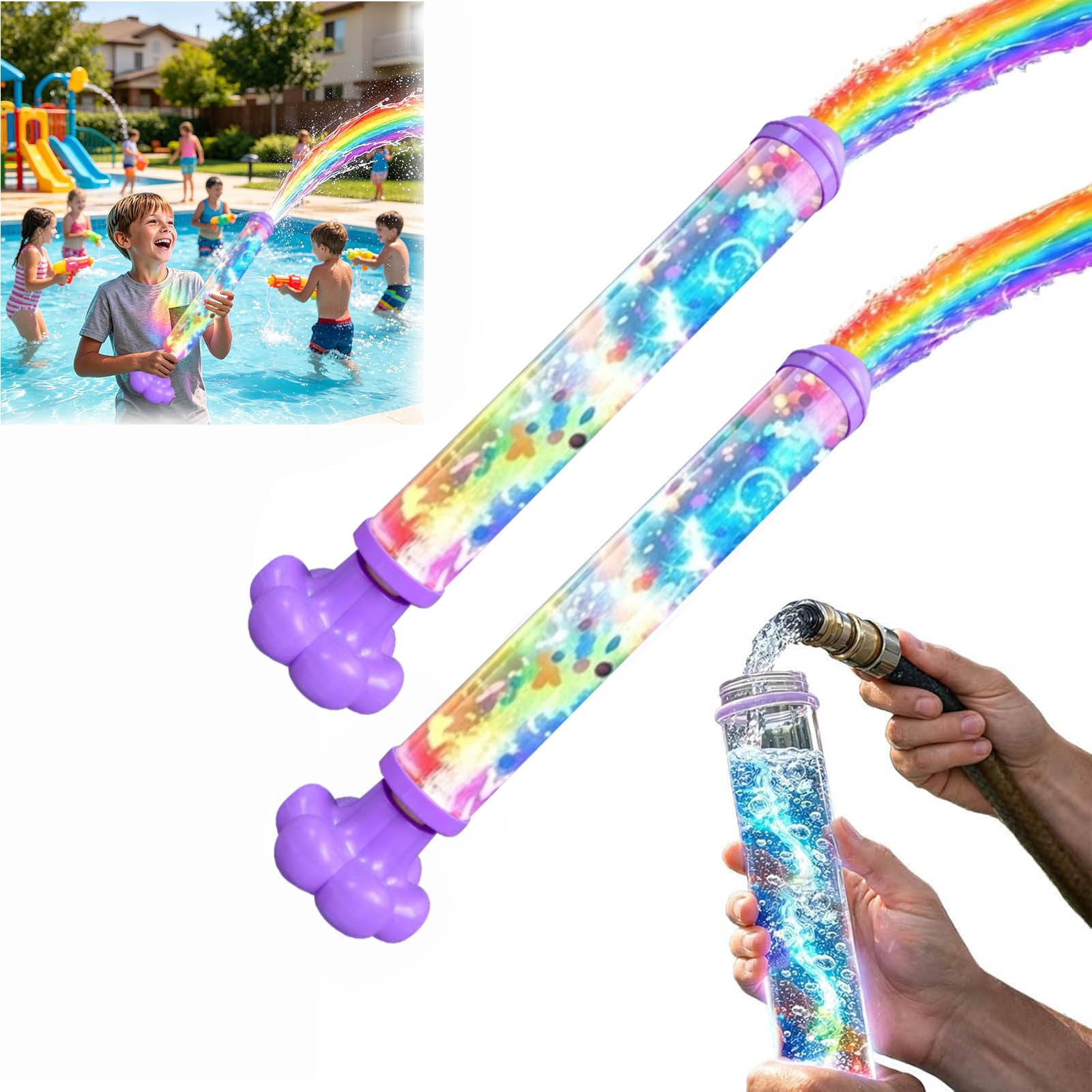Glowing Rainbow LED Water Blaster, Summer Fun Like Magic, Creativity ...