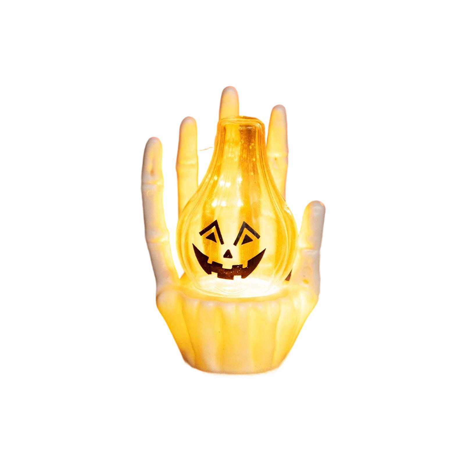 Glowing Realistic Skeleton Hand LED Lamp - Halloween Scary Desk ...
