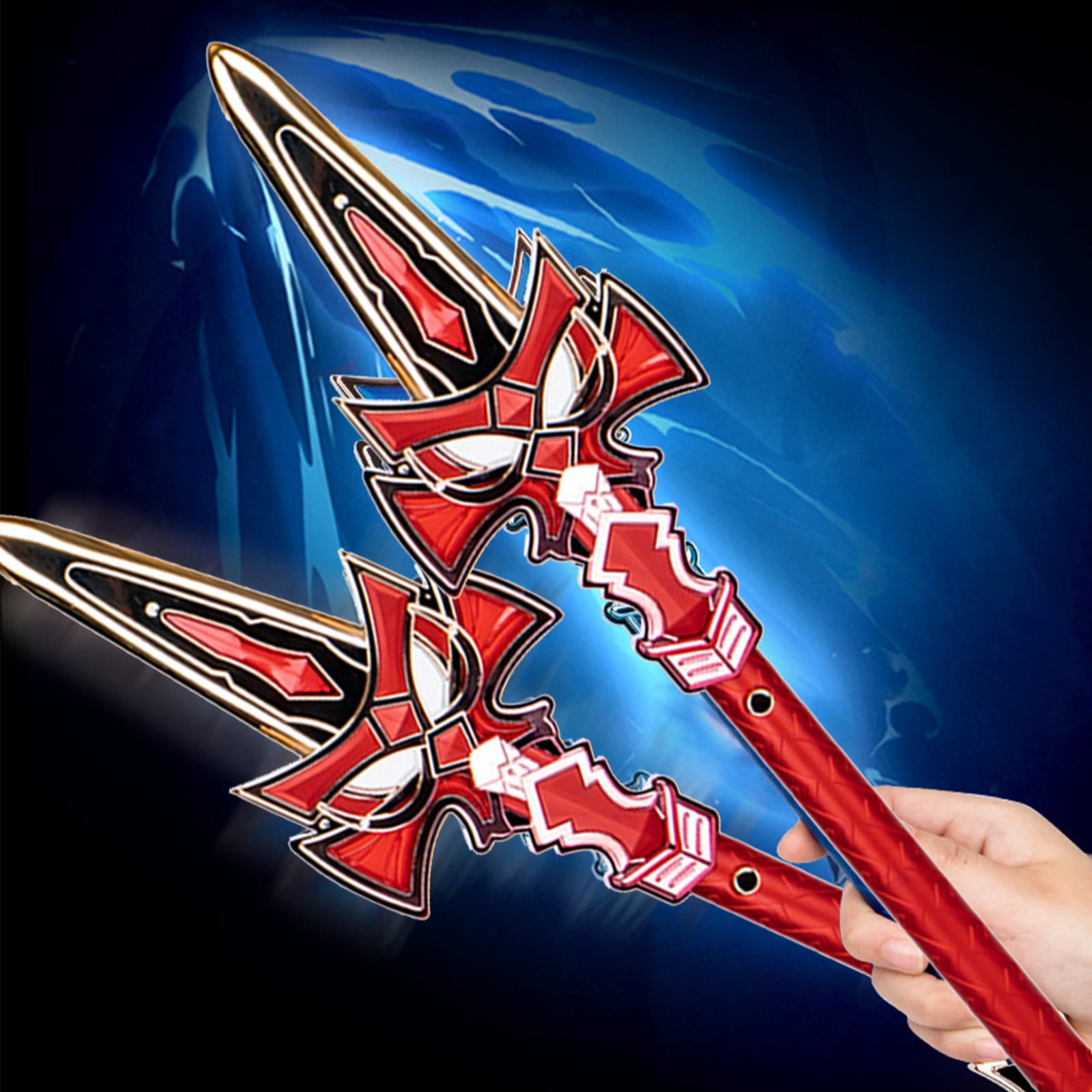 Glowing SWords Toy, Red & Blue Induction Light & Sound Effects ...
