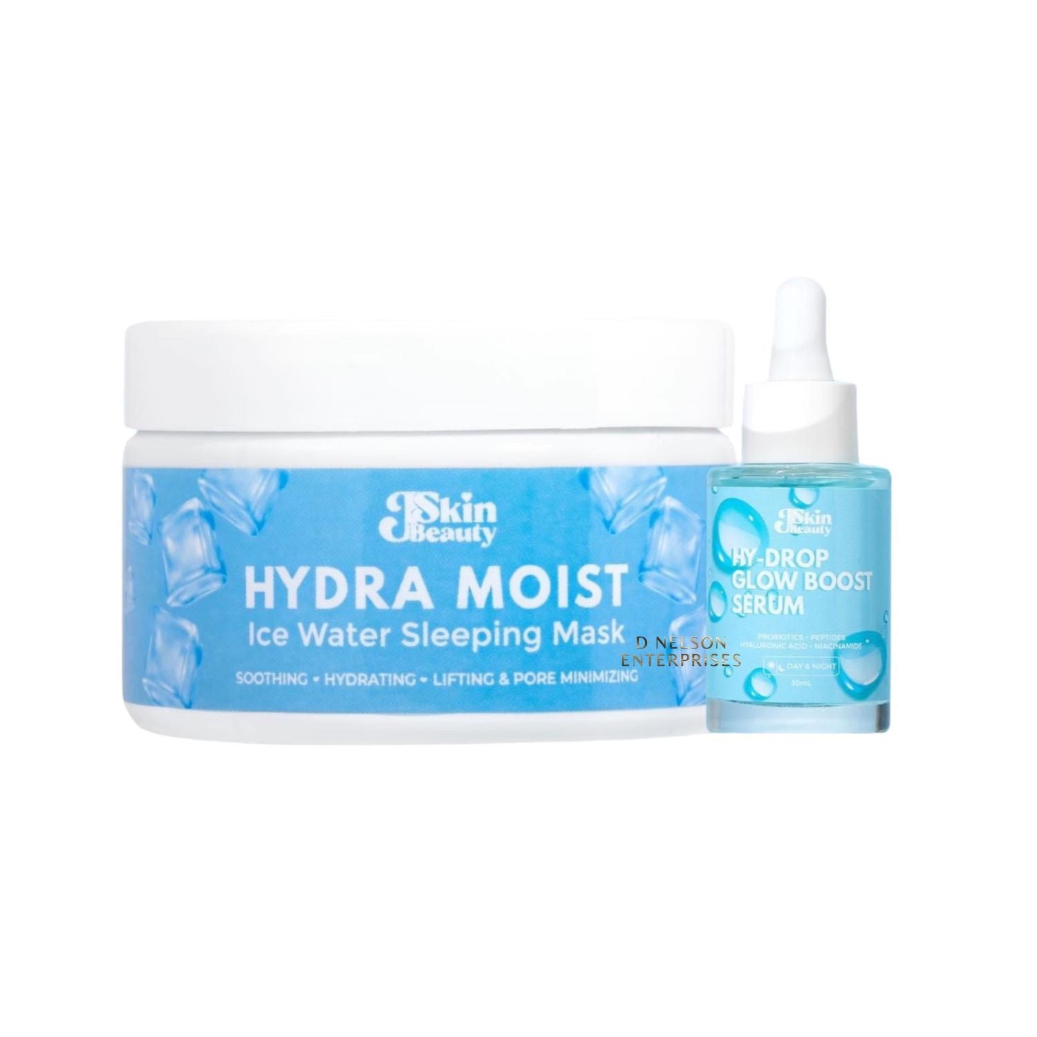 Glowing Skin Combo JSkin Beauty Hydra Moist Ice Water Sleeping Mask Hydrop Glow Boost Serum Walmart