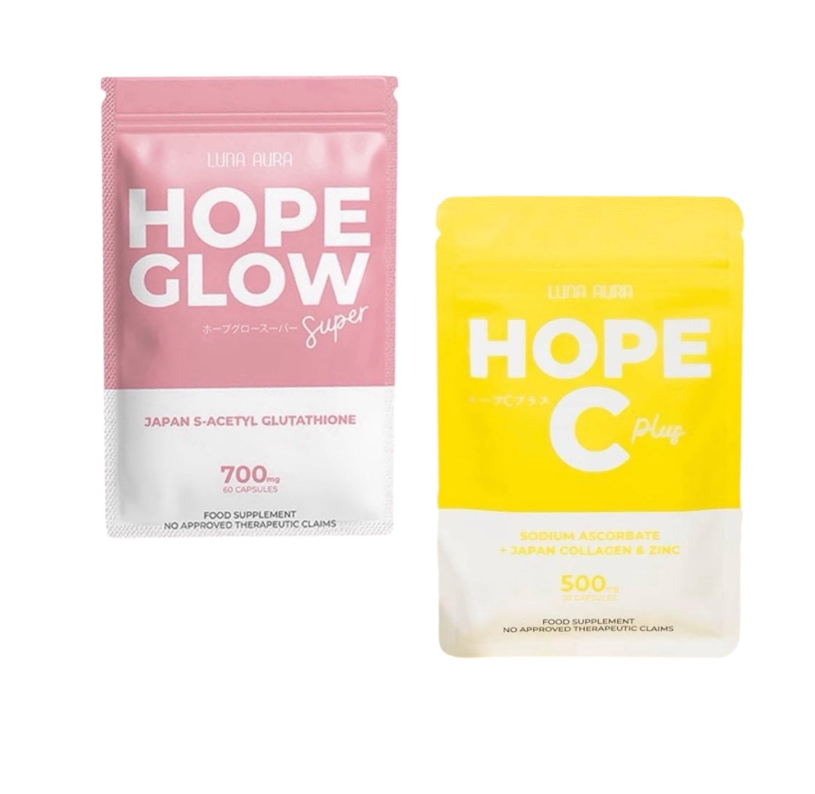 Glowing Skin Super Combo: Luna Aura HOPE GLOW Super 700mg & HOPE C ...