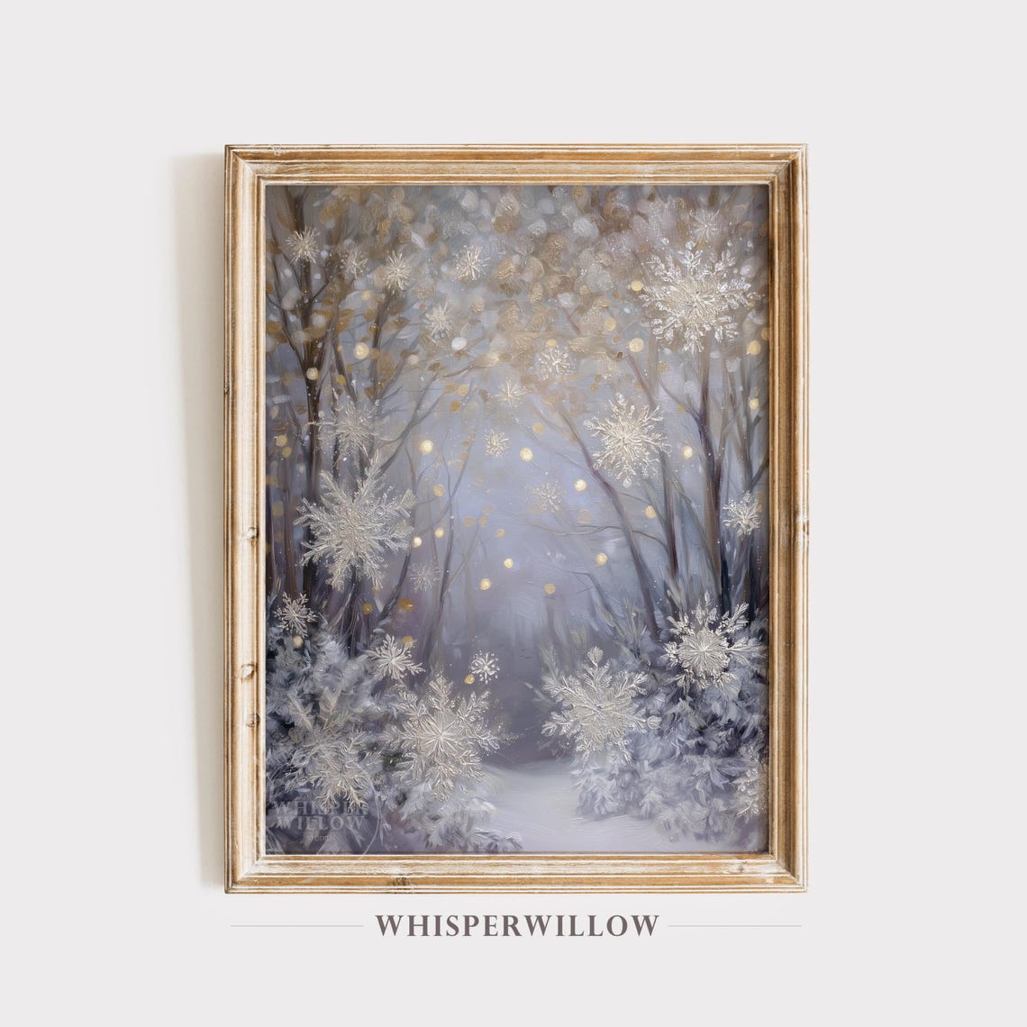 Glowing Snowflake Forest Art, Able, Magical Winter Wonderland, Cozy ...