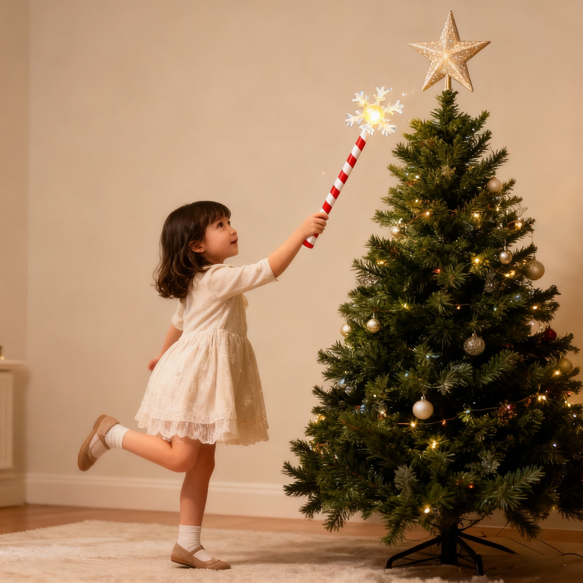Glowing Star Christmas Tree Wand, Tree-Shaped Light Controller for ...