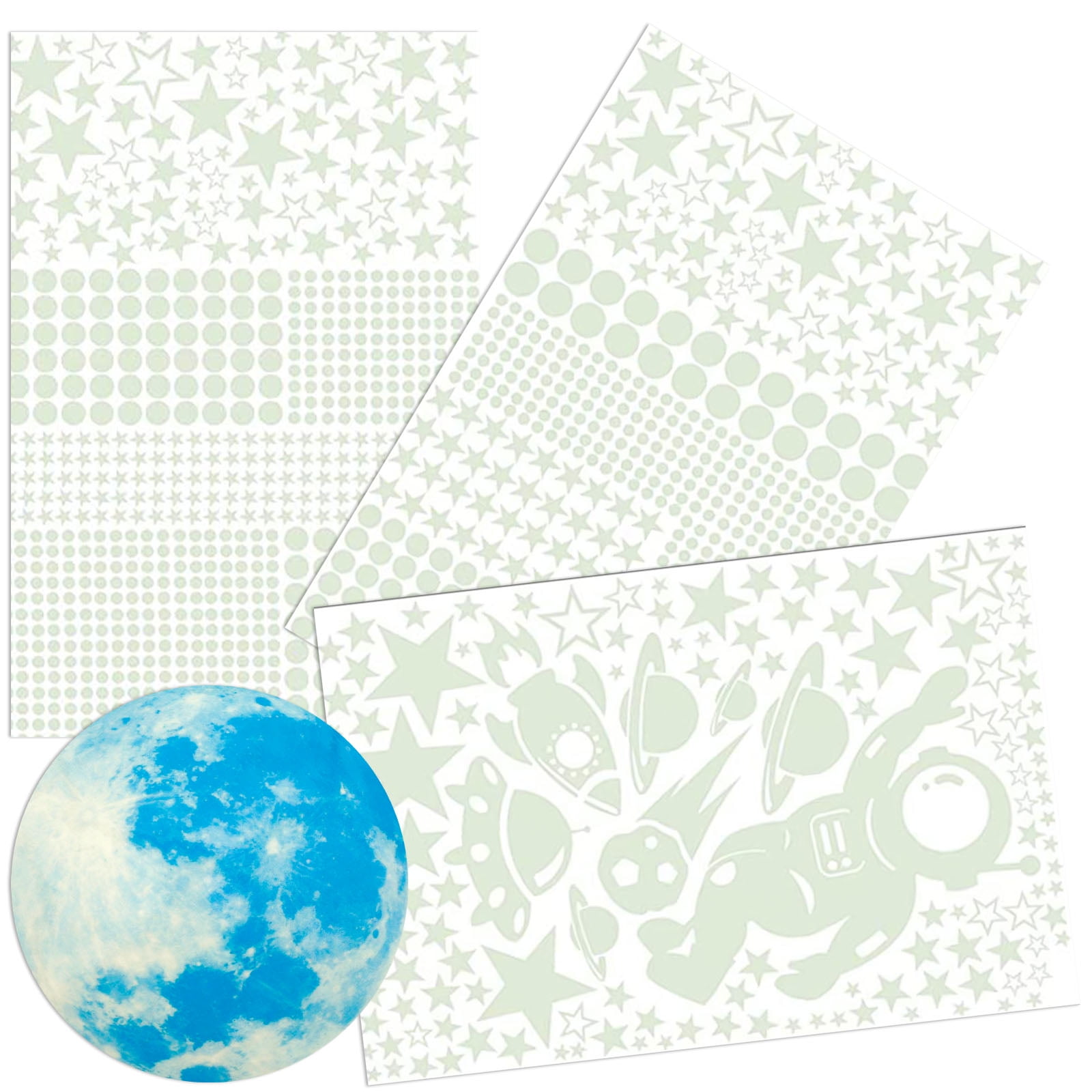 Glowing Stars for Ceiling, Glow in The Dark Stars, Space Wall Decals ...