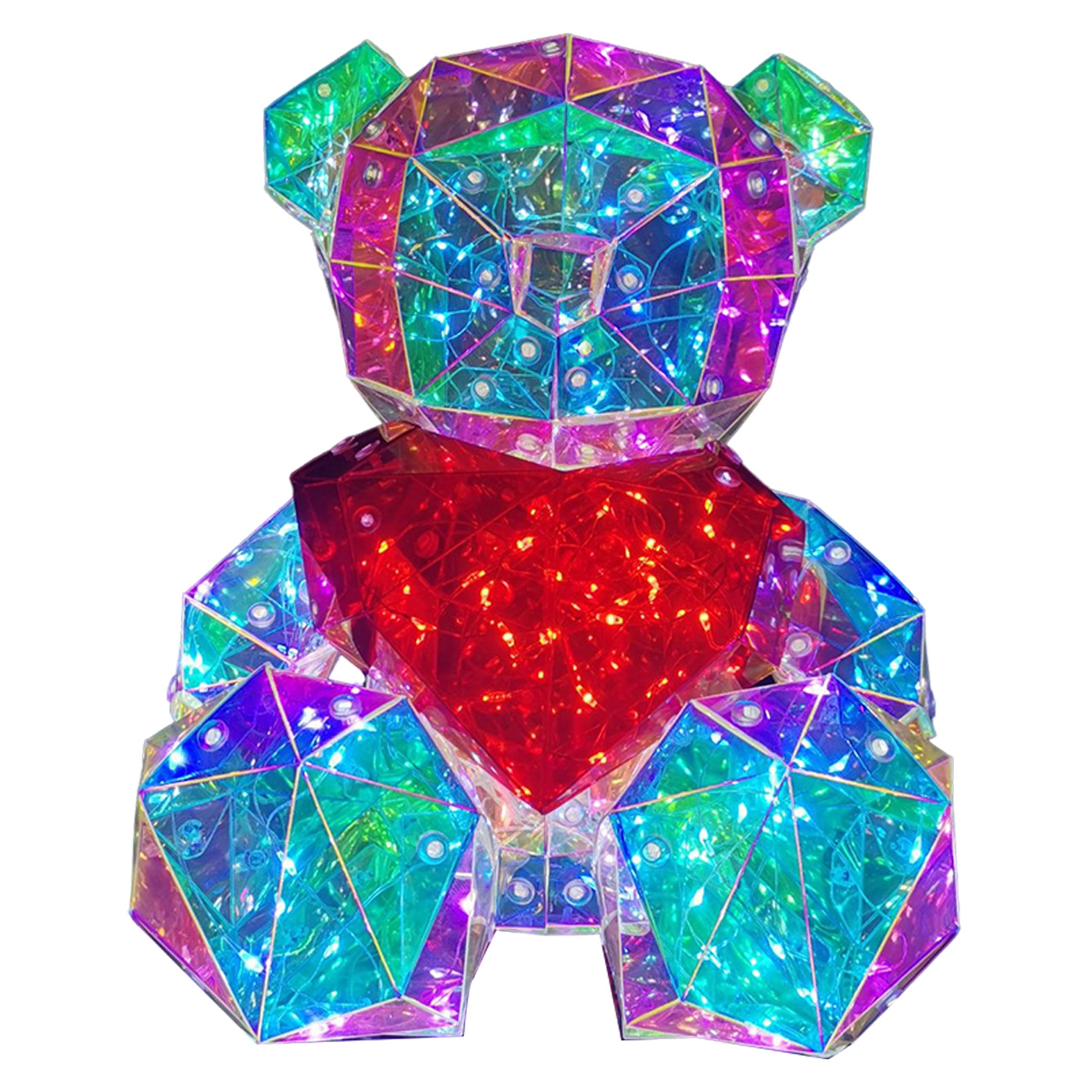 Glowing Teddy Bear Night Light LED Lights Up Bear Galaxy Bear Lamp for ...