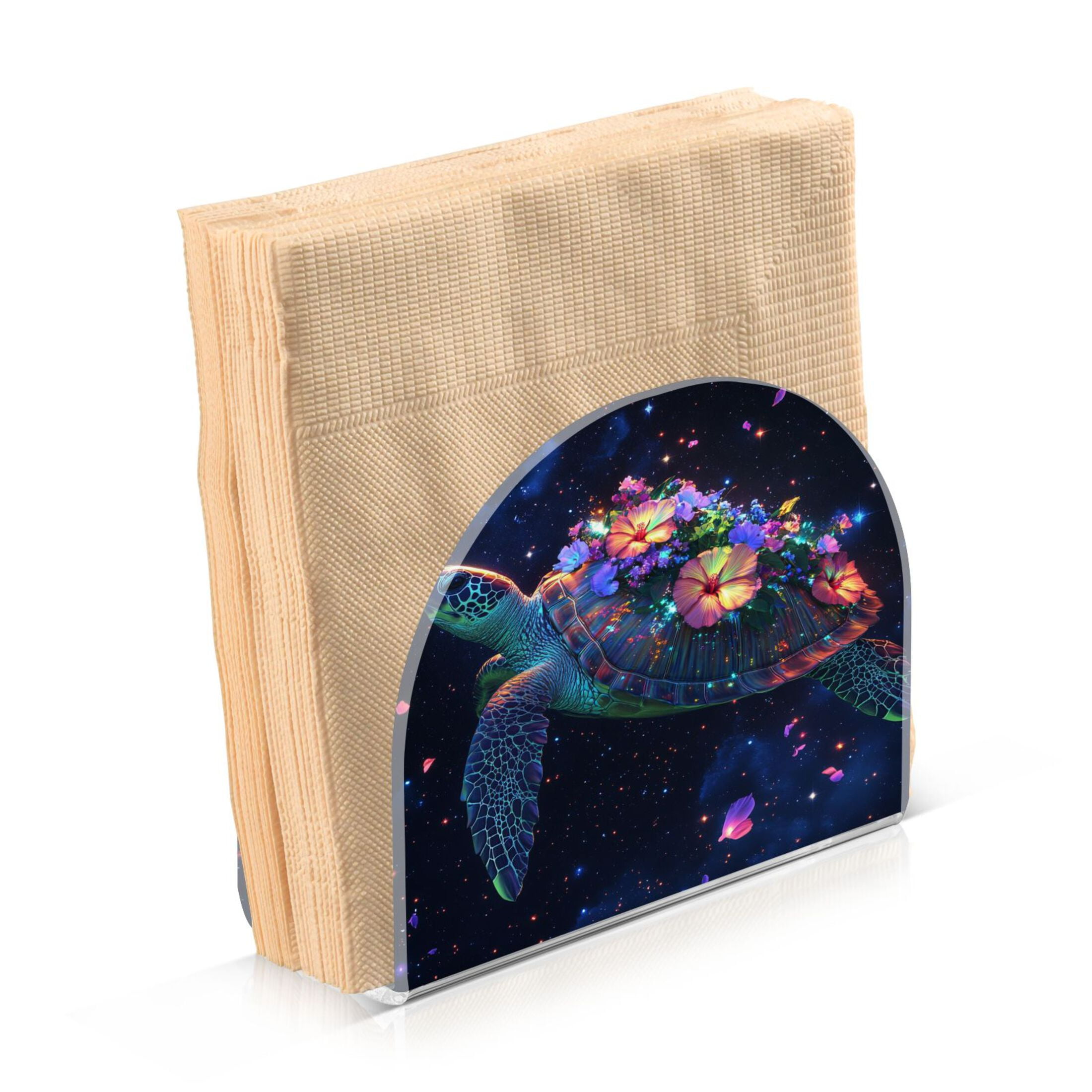 Glowing Turtle Flowers Sky Napkin Holders for Tables Napkin Stand Paper ...