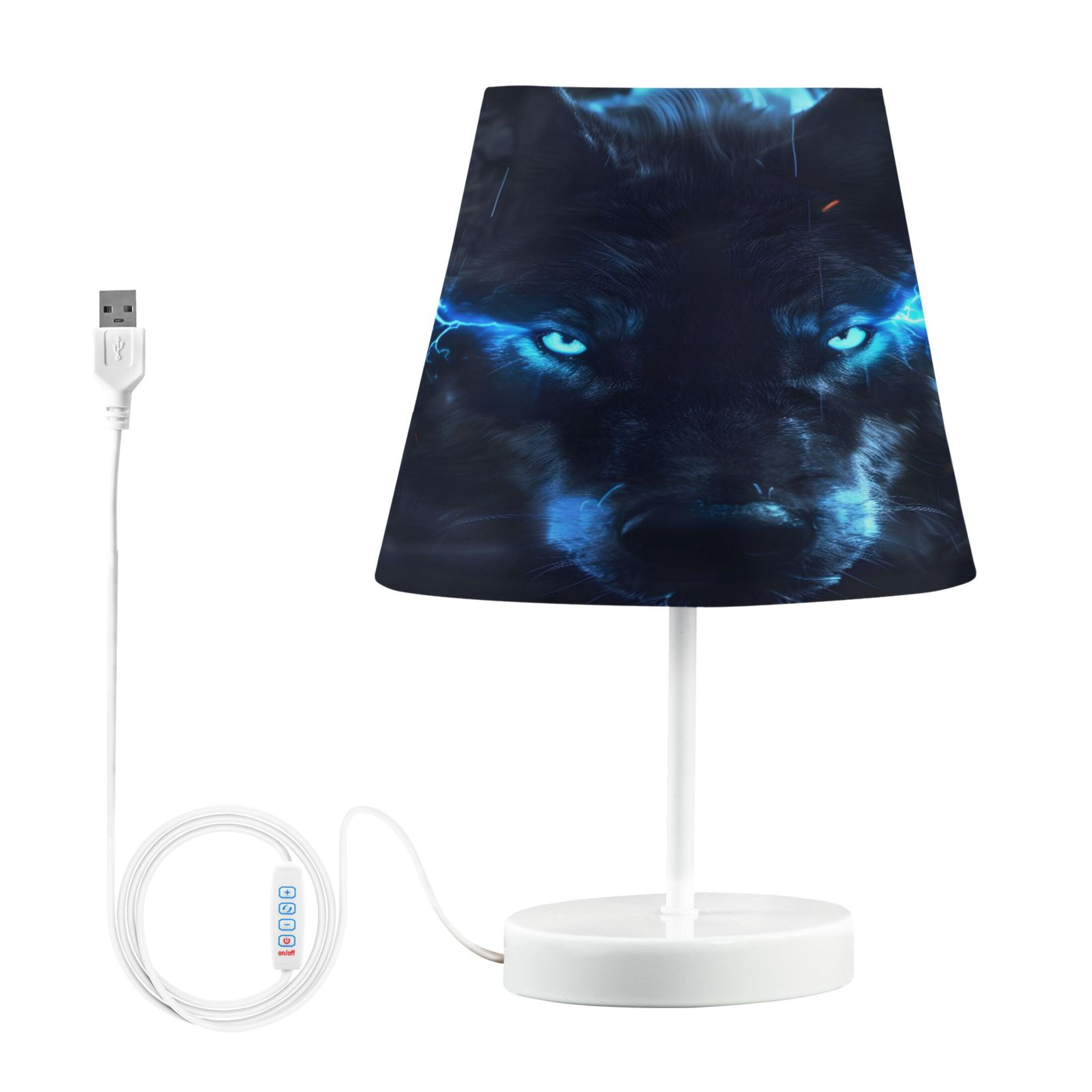Glowing Wolf Desk Lamp LED Table Nightstand Lamps with 3 Color ...
