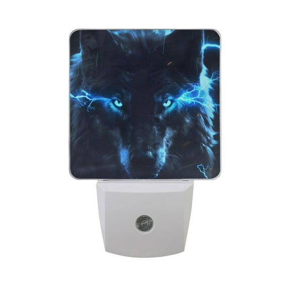 Glowing Wolf Night Light 2 Pack LED Nightlight Plug into Wall Dusk to ...