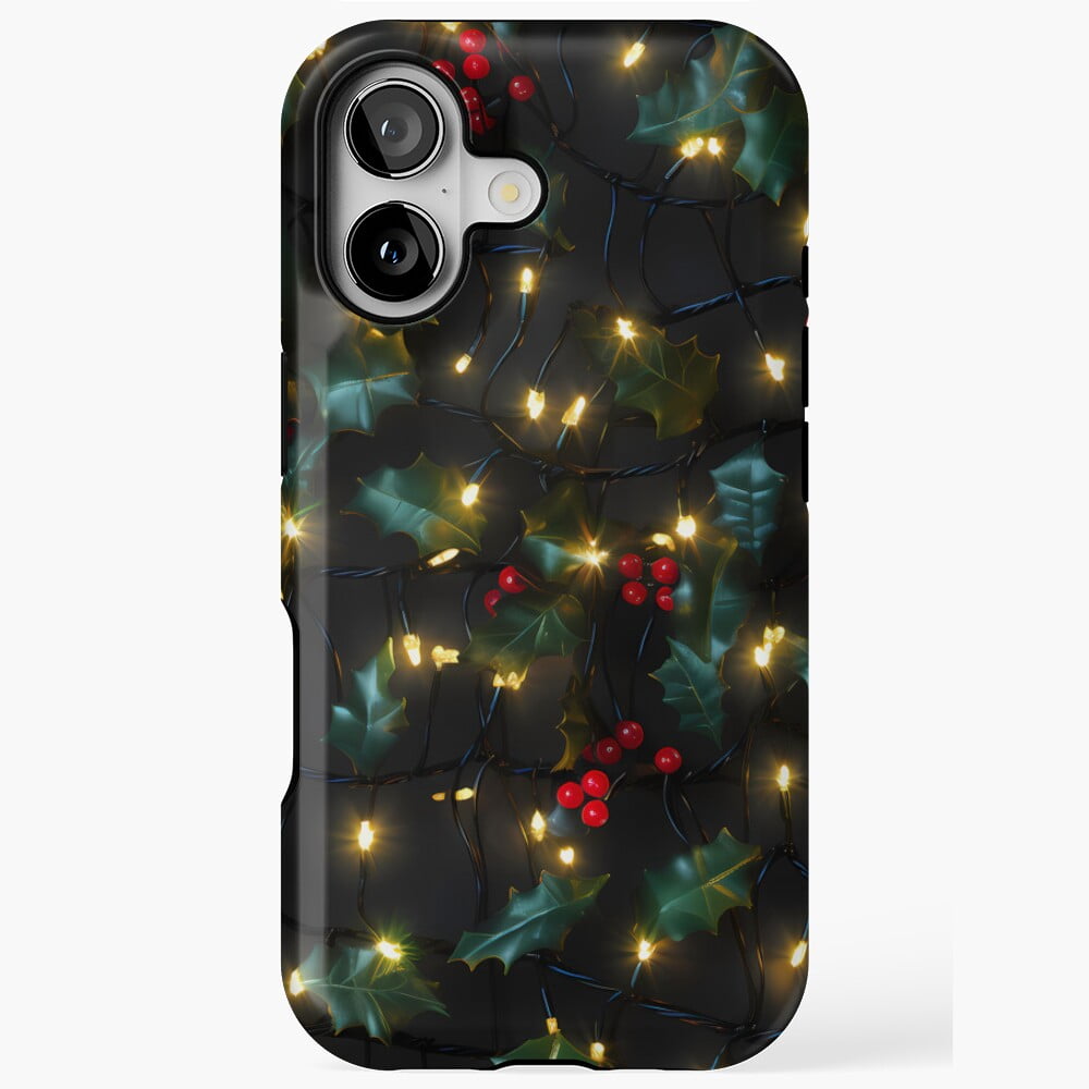 Glowing Xmas Lights Art Protective Case for iPhone 11 12 13 14 15 16 17 ...