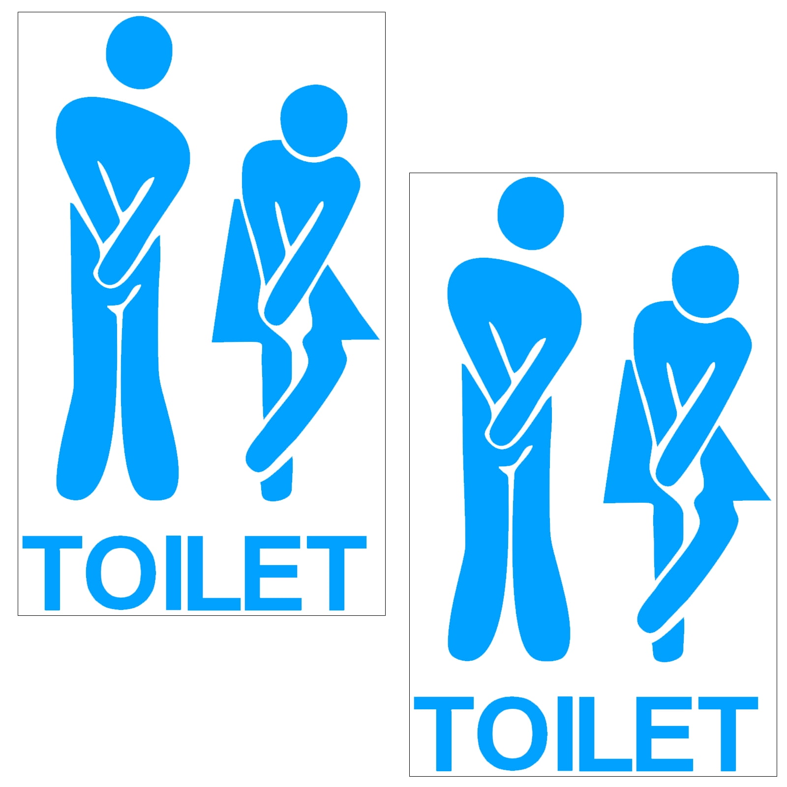 Glowing in Dark Bathroom Signage Safety Sticker For Home Office Parties ...