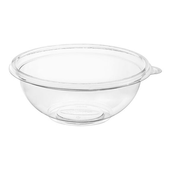 Glownary 12 oz. Clear PET Plastic Round Catering Serving Bowl - 200 ...