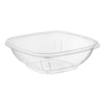 Glownary 12 oz Square Serving Bowl, Clear PET Plastic, 5.5 x 5.5 x 1.75 ...