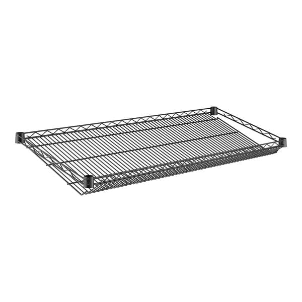 Glownary 18" x 48" NSF Black Epoxy Slanted Wire Shelf - Walmart.com