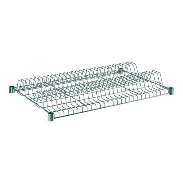 Glownary 24" x 48" Green Epoxy Wire Drying Rack Shelf - 1 1/4" Slots ...