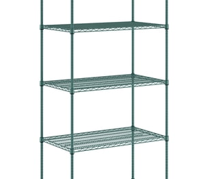 Glownary 24" x 72" NSF Green Epoxy 5-Shelf Kit with 96" Posts - Walmart.com