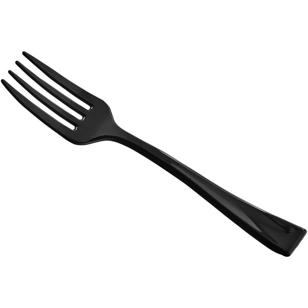 Glownary Black Heavy Weight Plastic Tasting Fork, 4 Inch, 4-Tine Design ...