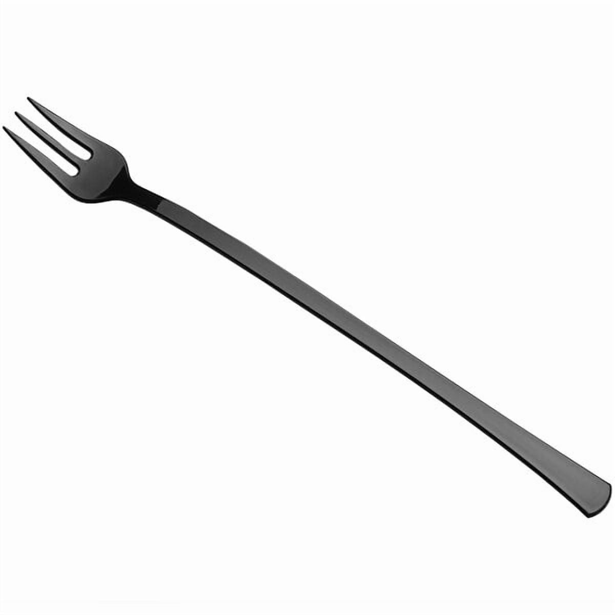 Glownary Black Plastic Tasting Fork, 6 Inch, Heavy Weight, 3-Tine ...