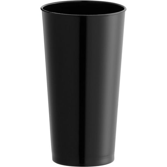 Glownary Black Round Plastic Mini Cup, 2.5 oz Capacity, BPA Free ...