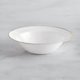 Glownary Coupe Dynasty Round Plastic Bowl, White with Gold Band, 10 oz ...
